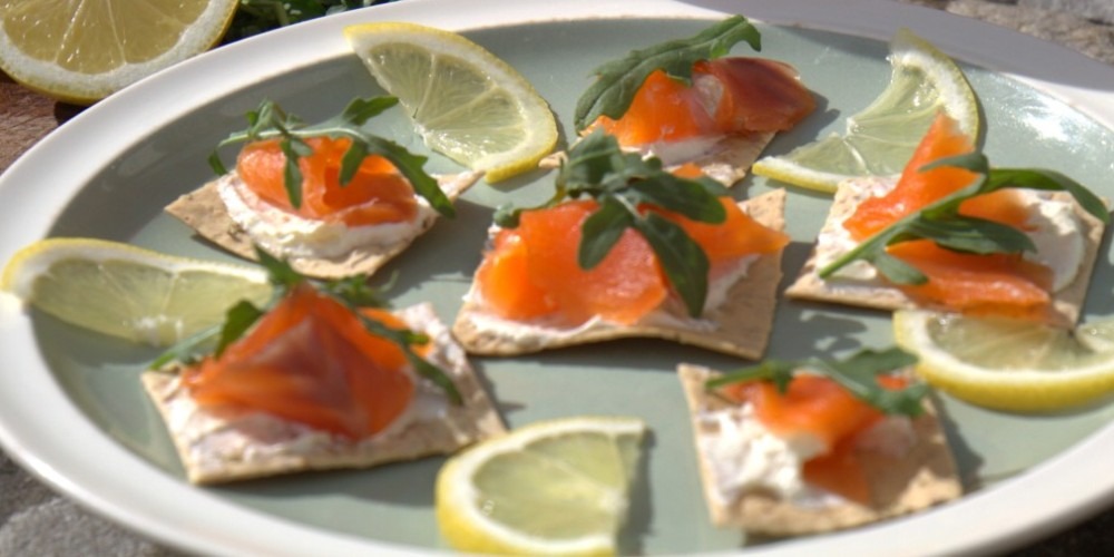 Cold Smoked Trout & Horseradish Canapés Recipe - Black Mountains Smokery